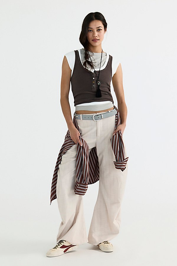 FREE PEOPLE Free People Spotlight Menswear Striped Barrel Trousers
